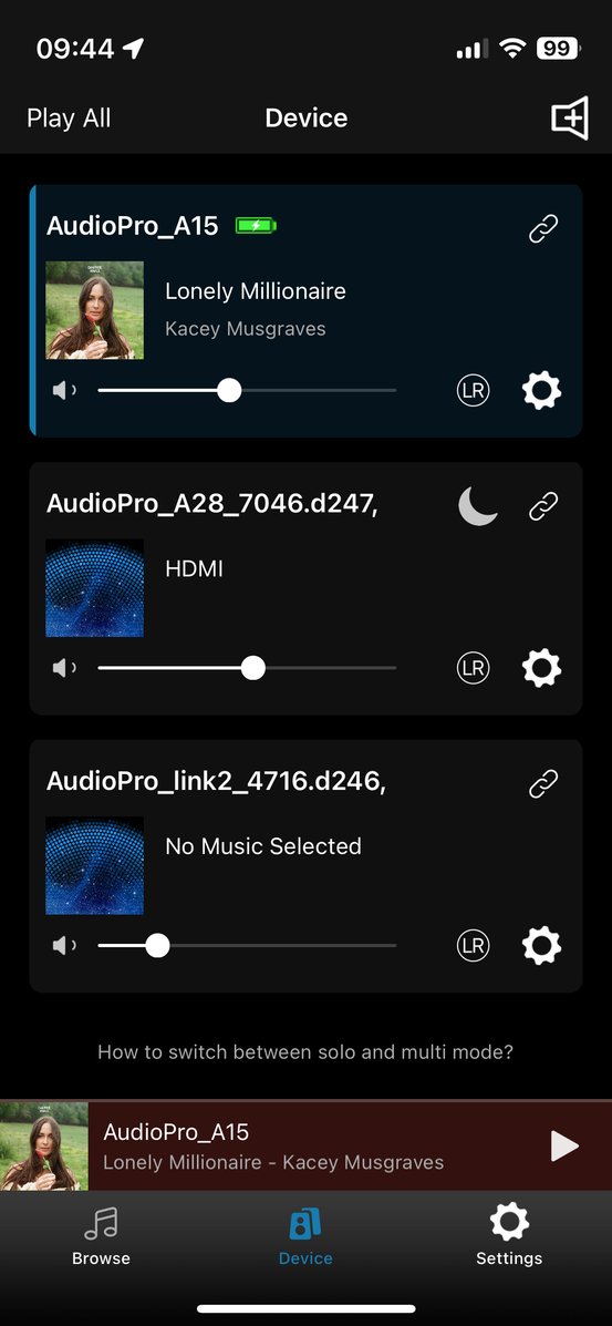 Audio Pro Control App